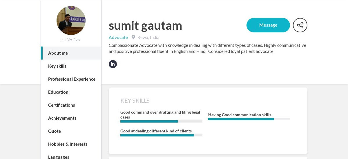 Sumit Gautam Online Resume | CraftmyCV Sumit Gautam Online Resume | CraftmyCV