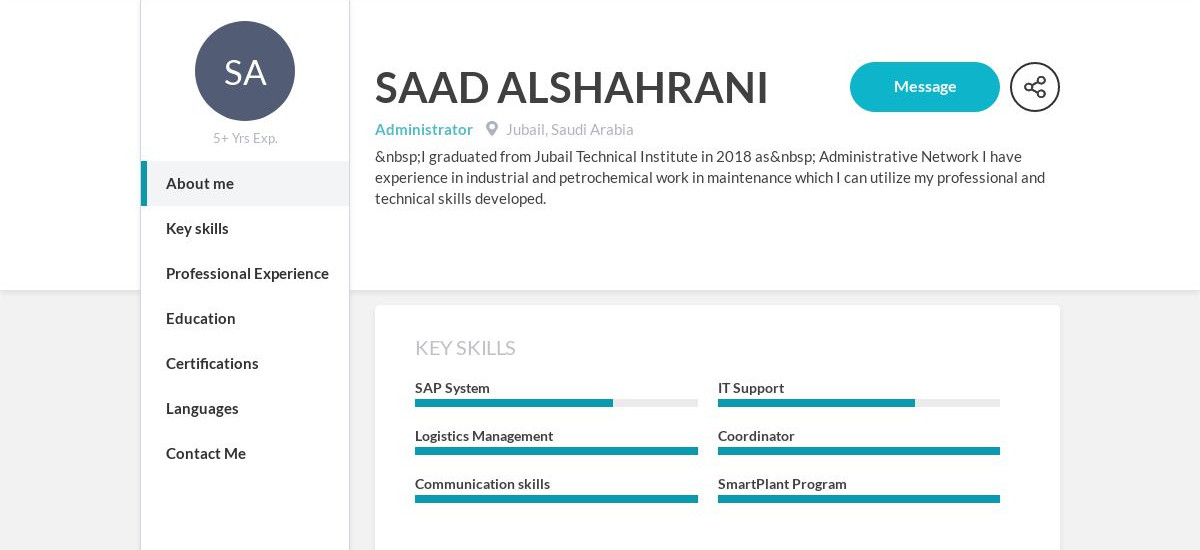 SAAD ALSHAHRANI Online Resume | CraftmyCV