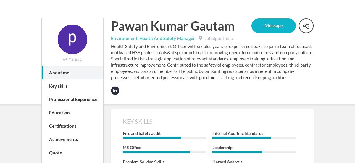Pawan Kumar Gautam Online Resume | CraftmyCV