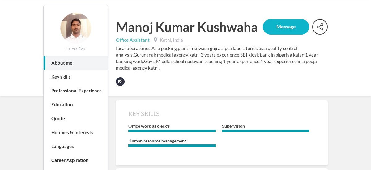 Manoj Kumar Online Resume | CraftmyCV