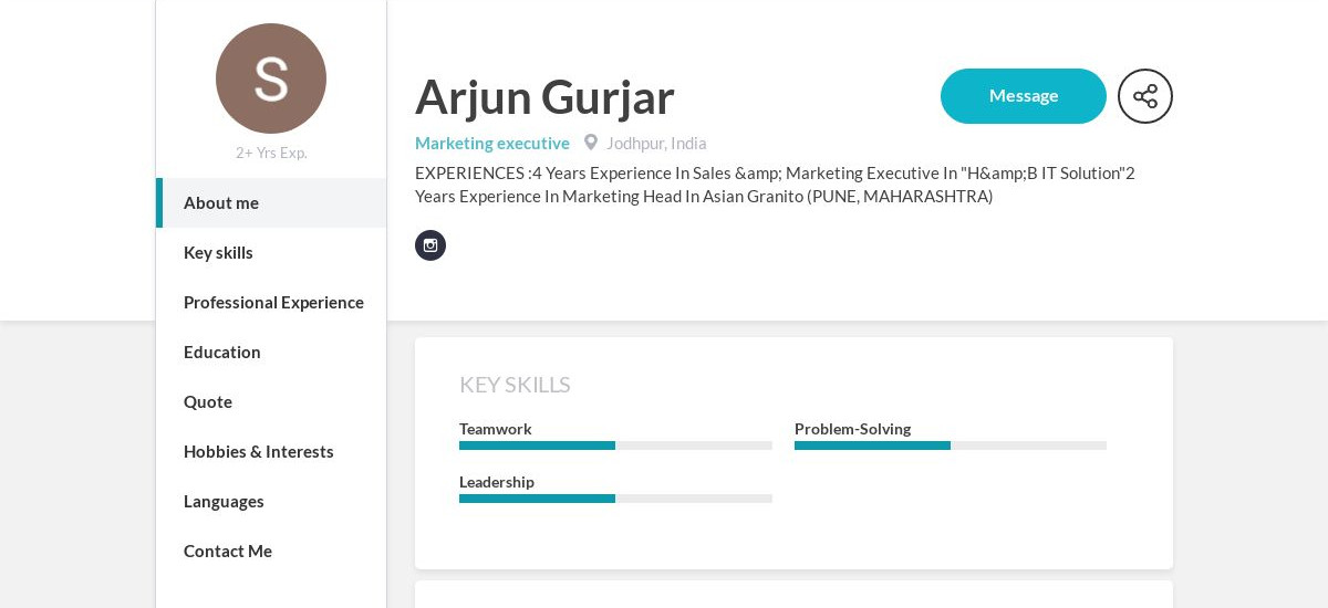 Arjun Gurjar Online Resume | CraftmyCV