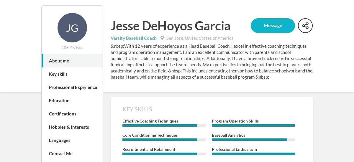 Jesse DeHoyos Garcia Online Resume | CraftmyCV