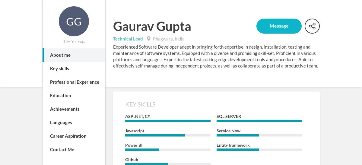 Gaurav Gupta Online Resume | CraftmyCV