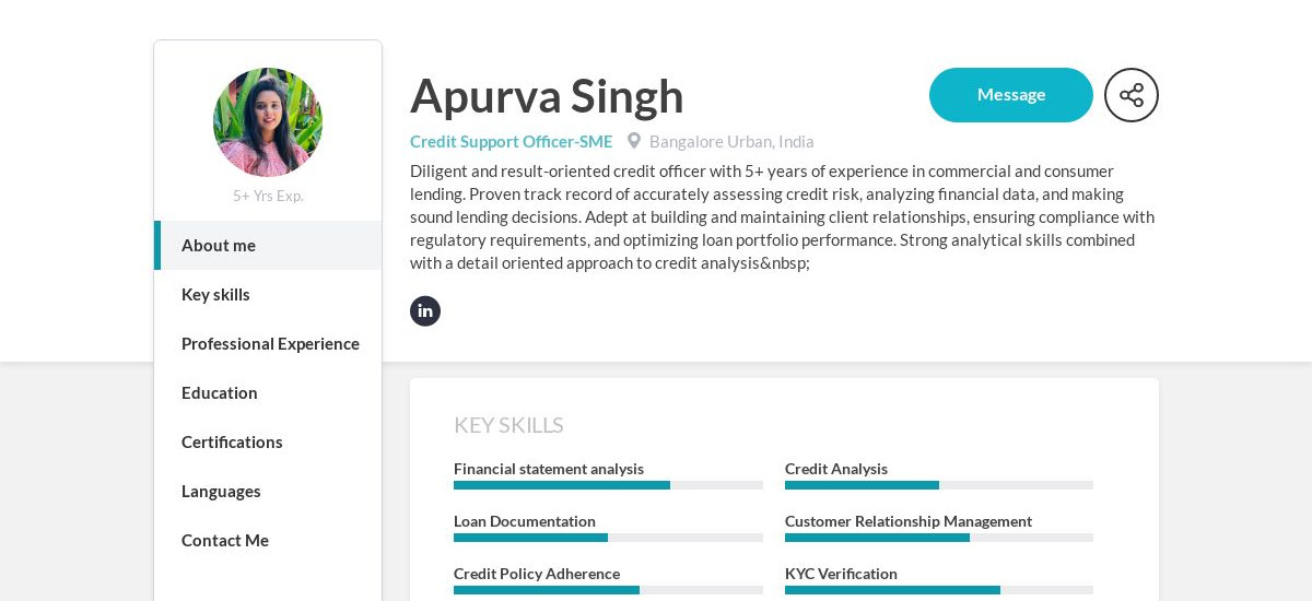 Apurva Singh Online Resume | CraftmyCV