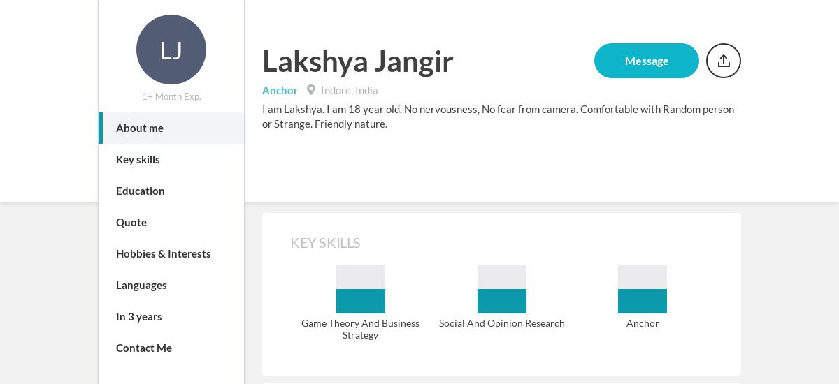 Lakshya Jangir Online Resume | CraftmyCV