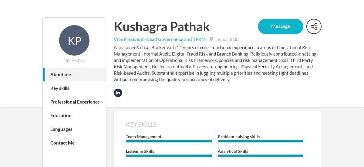 Kushagra Pathak Online Resume | CraftmyCV