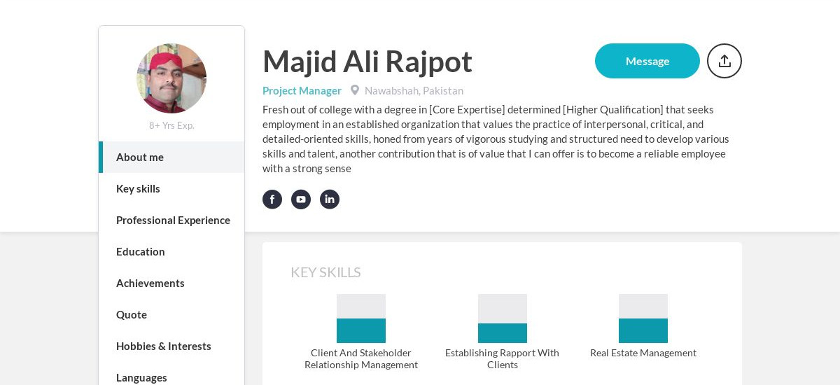 Majid Ali Rajpot Online Resume | CraftmyCV