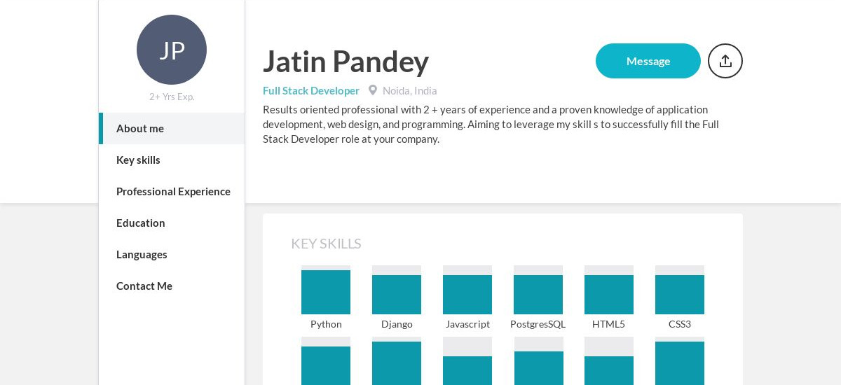 Jatin Pandey Online Resume | CraftmyCV