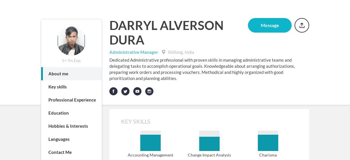 DARRYL ALVERSON DURA Online Resume | CraftmyCV