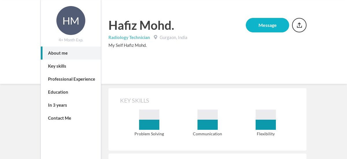 Hafiz Mohd. Online Resume | CraftmyCV