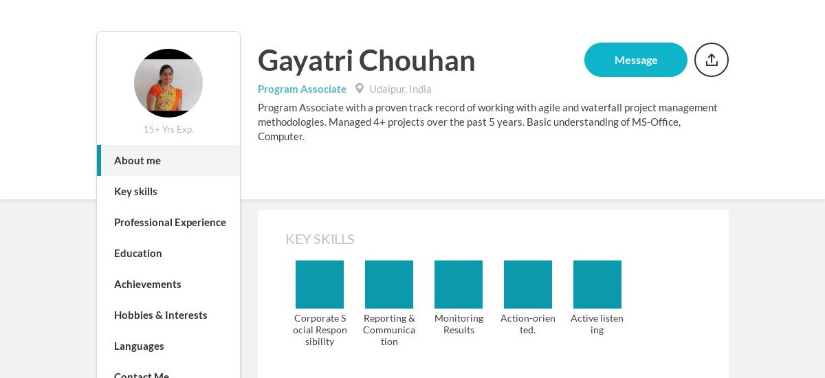 Gayatri Chouhan Online Resume | CraftmyCV