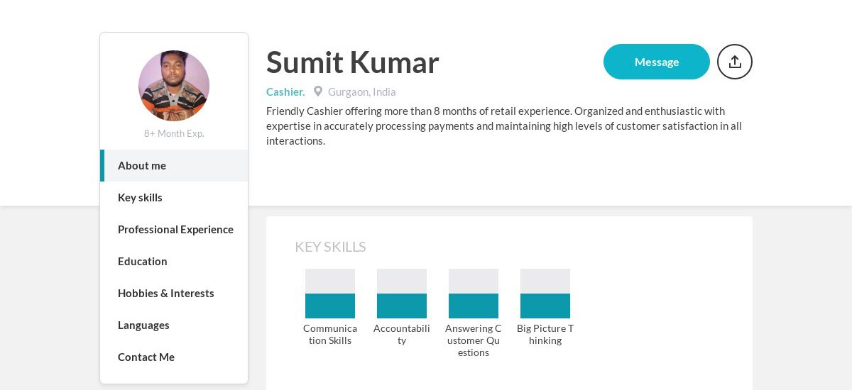 Sumit Kumar Online Resume | CraftmyCV