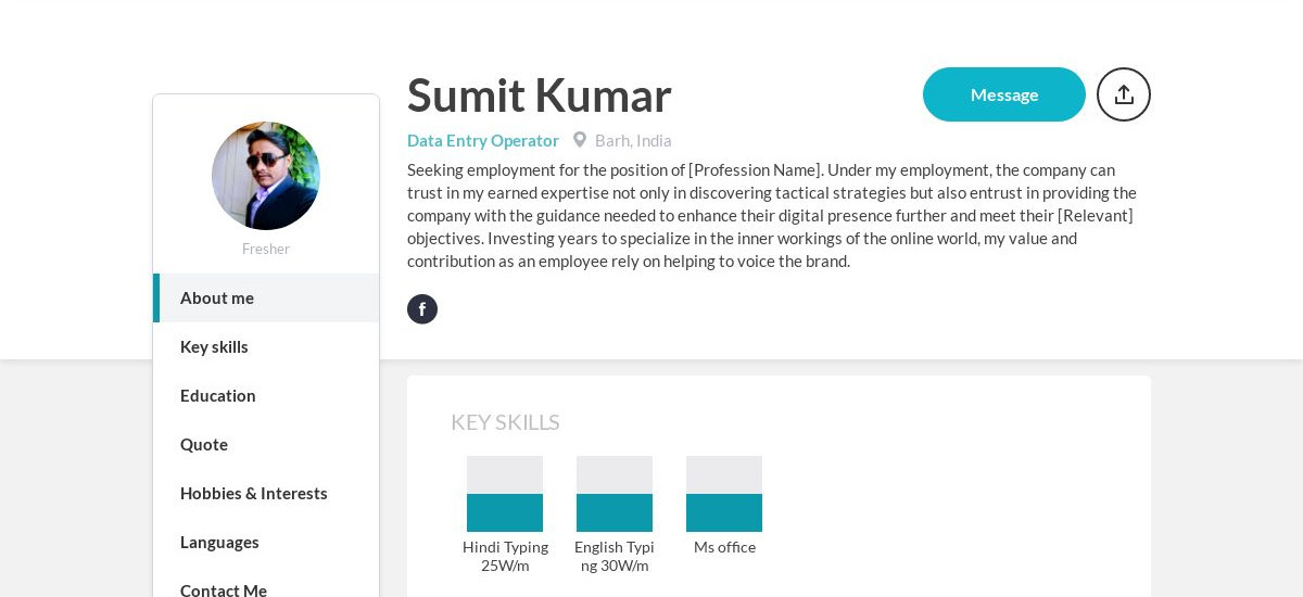 Sumit Kumar Online Resume | CraftmyCV