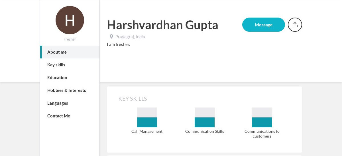 Harshvardhan Gupta Online Resume | CraftmyCV
