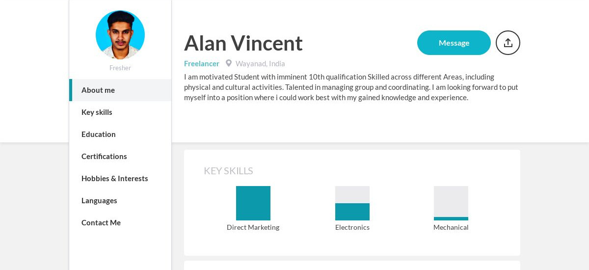 Alan Vincent Online Resume | CraftmyCV