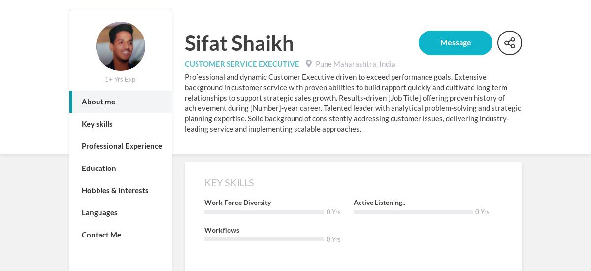 Sifat Shaikh Online Resume | CraftmyCV Sifat Shaikh Online Resume | CraftmyCV