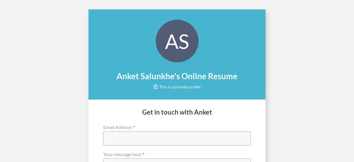 Anket Salunkhe Online Resume | CraftmyCV