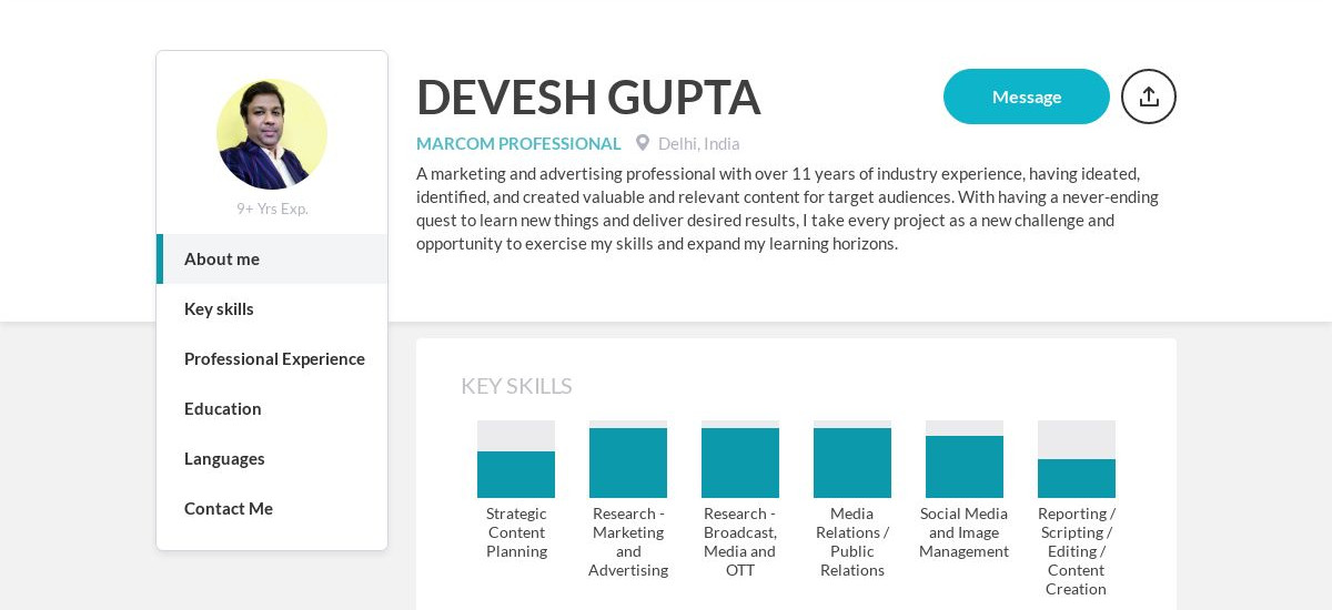 DEVESH GUPTA Online Resume | CraftmyCV