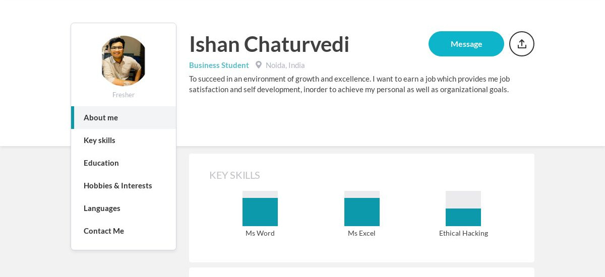 Ishan Chaturvedi Online Resume | CraftmyCV