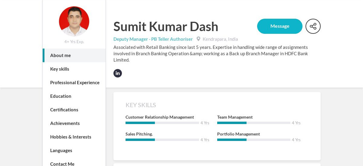 Sumit Kumar Dash Online Resume | CraftmyCV