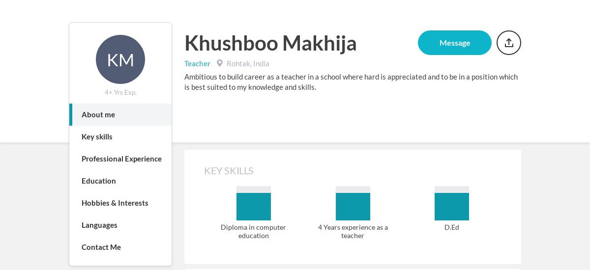 Khushboo Makhija Online Resume | CraftmyCV