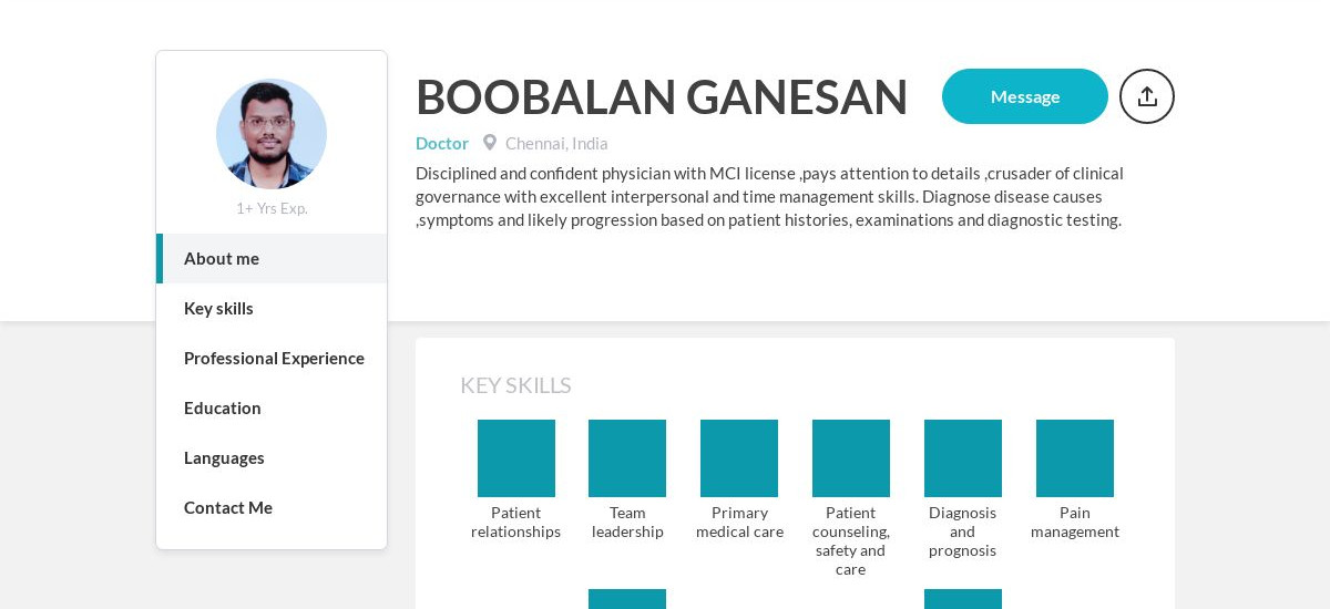 BOOBALAN GANESAN Online Resume | CraftmyCV
