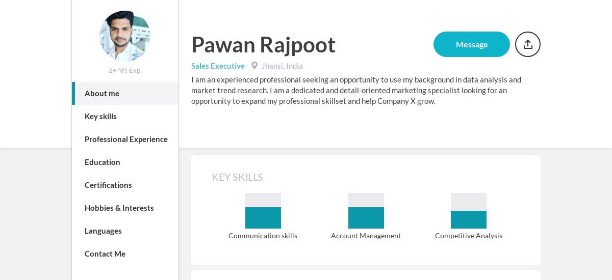 Pawan Rajpoot Online Resume | CraftmyCV