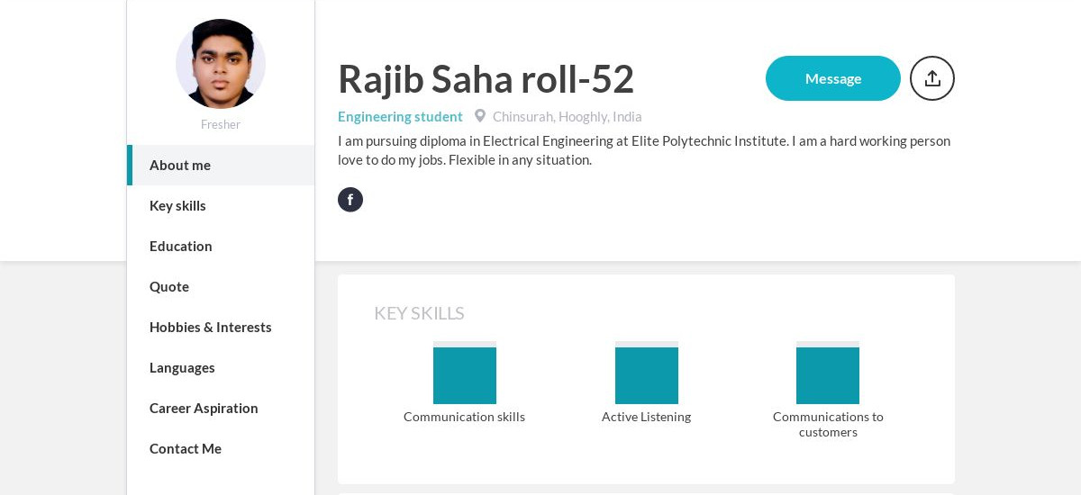 Rajib Saha roll-52 Online Resume | CraftmyCV