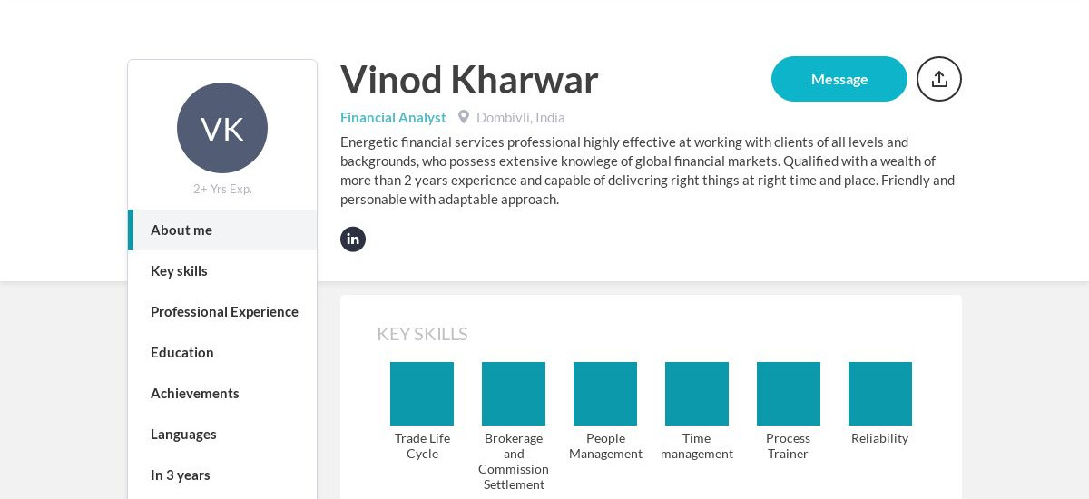 Vinod Kharwar Online Resume | CraftmyCV