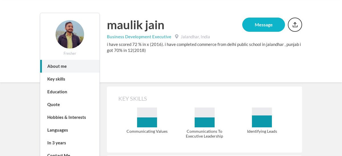 Maulik Jain Online Resume | CraftmyCV